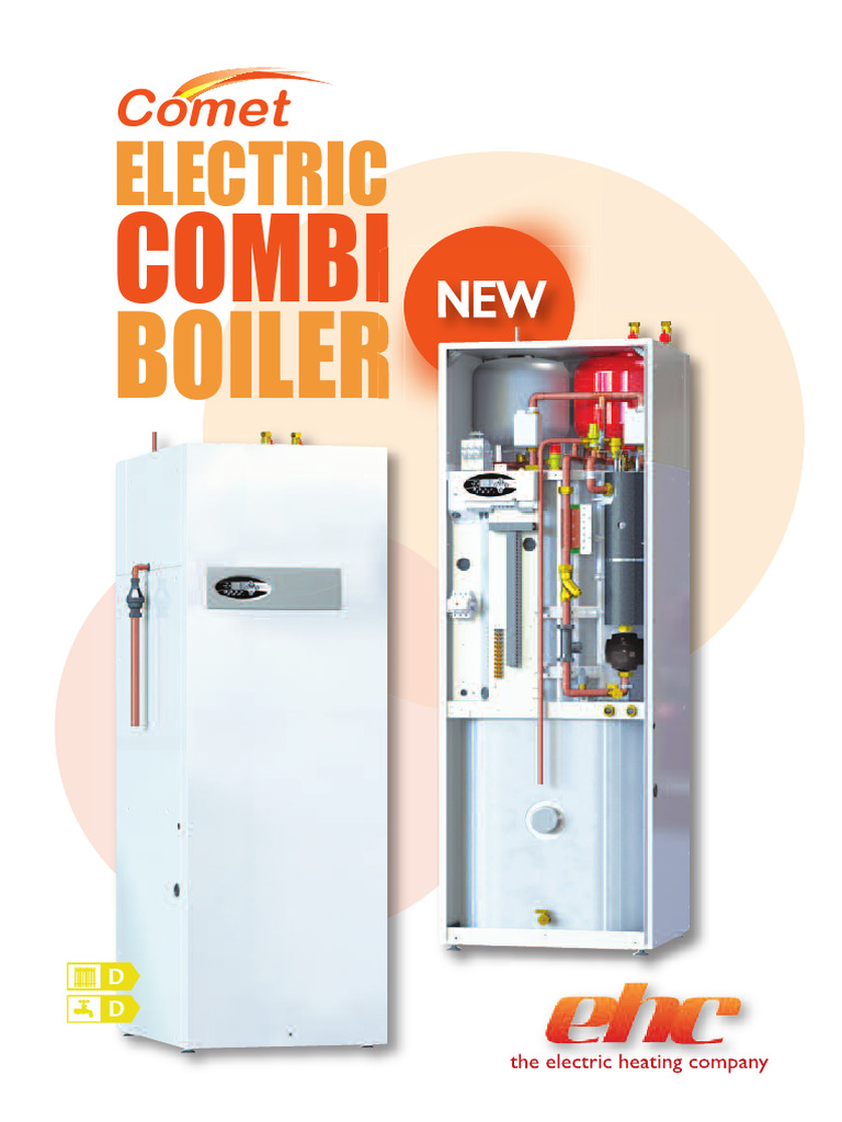 Ehc Comet Electric Combi Boiler Brochure | PDF | Water Heating | Valve