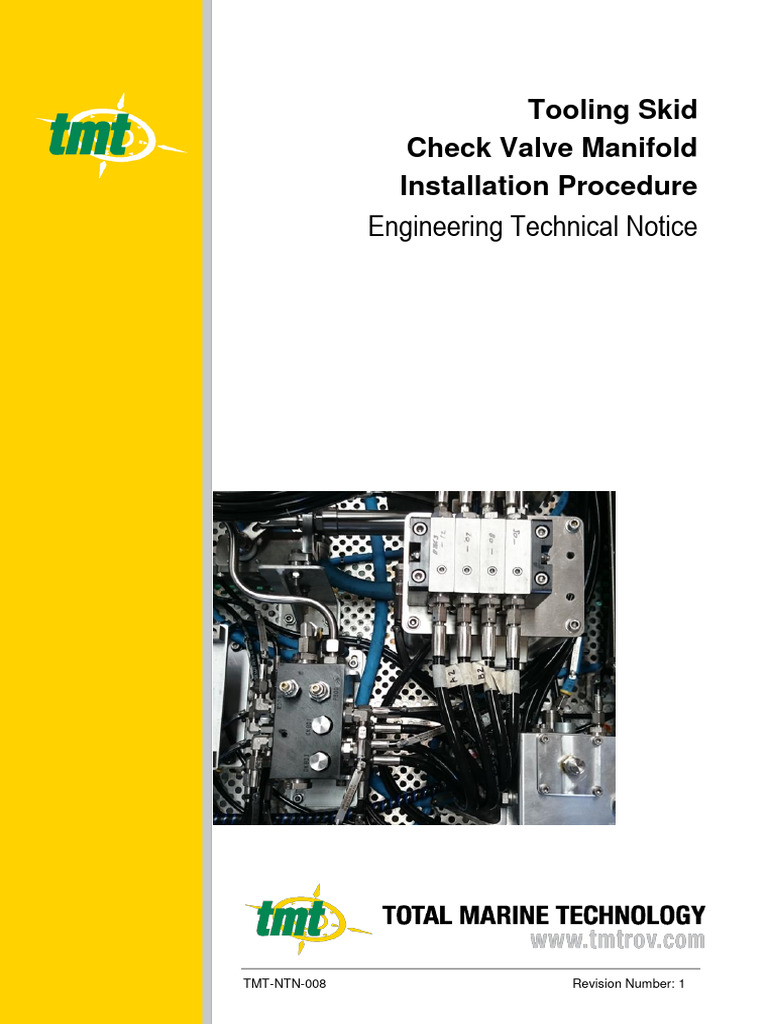 Tooling Skid Check Valve Manifold Installation Procedure | PDF ...