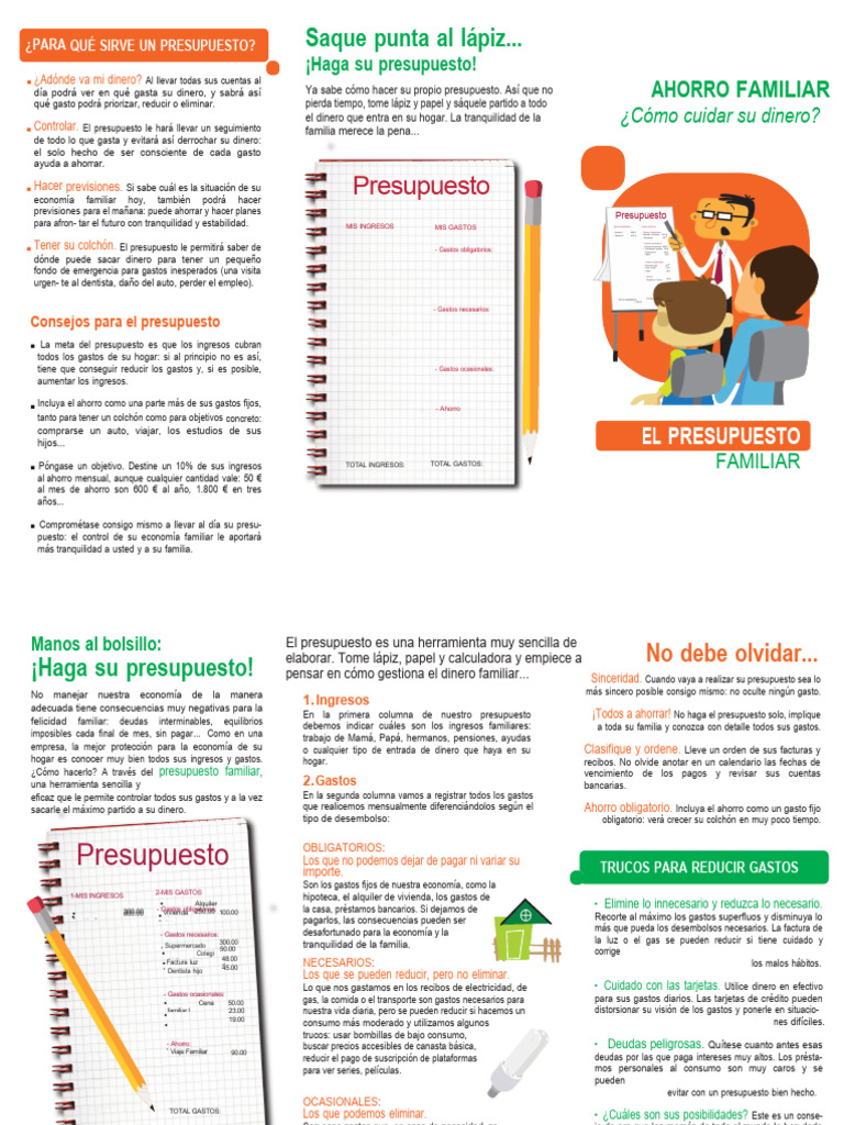 Presupuesto Familiar | PDF | Presupuesto | Ahorro