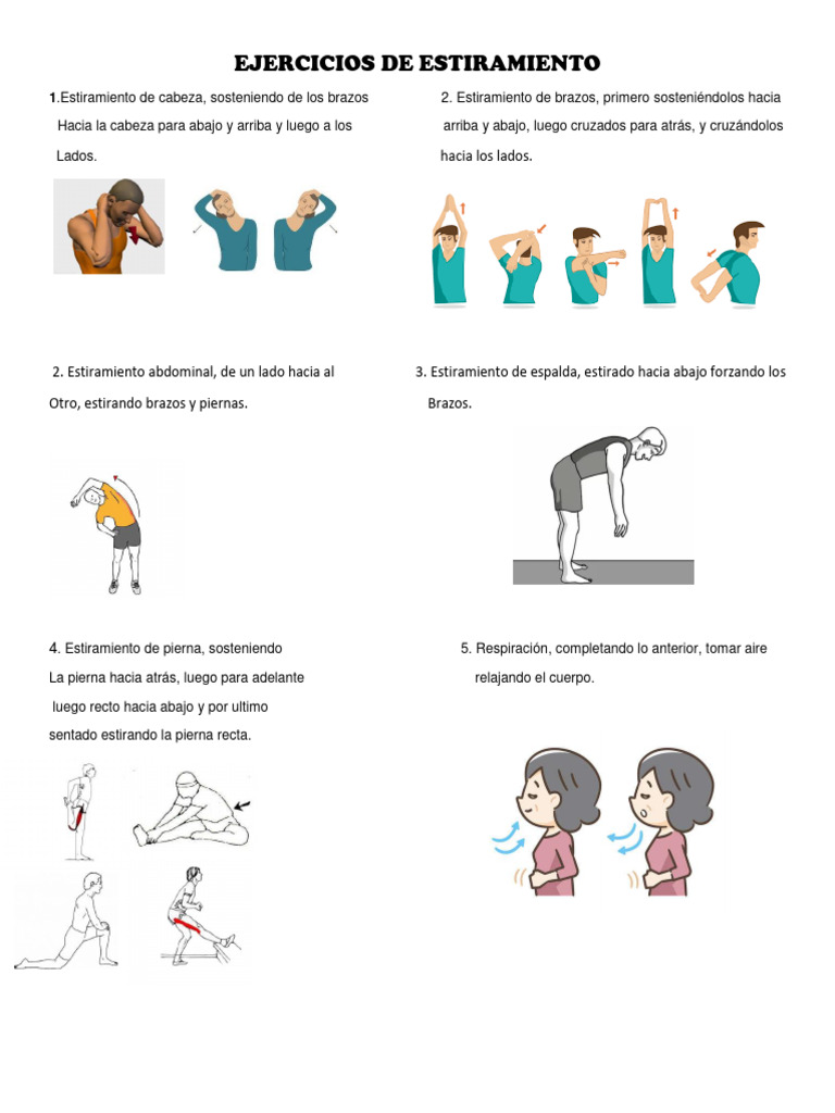 EJERCICIOS DE CALENTAMIENTO | PDF