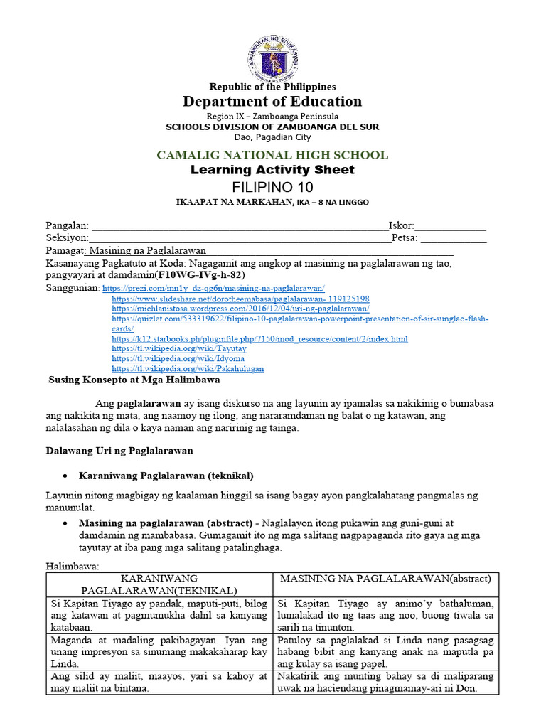 Judaya-FIL10-LAS Q4 Mod8 | PDF