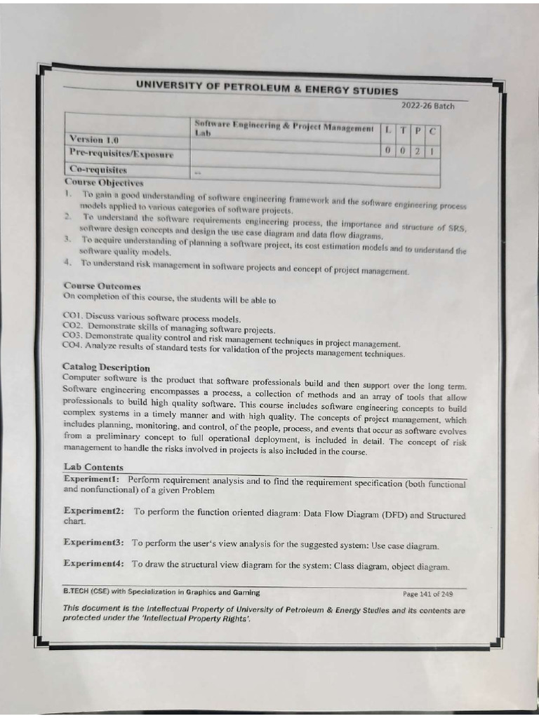 SEPM_Lab_Syllabus (1) | PDF SEPM_Lab_Syllabus (1) | PDF