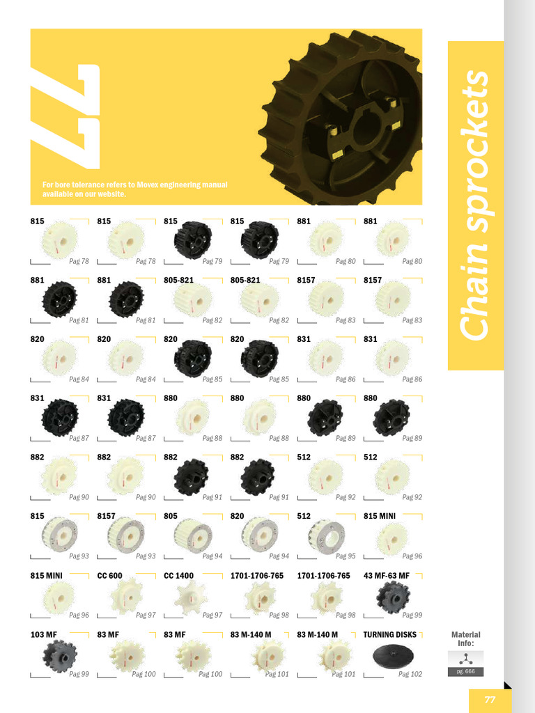 Chain Sprockets Movex 2021 | PDF | Materials | Chemical Substances