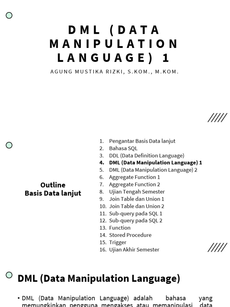 Panduan DML dalam SQL untuk Basis Data | PDF
