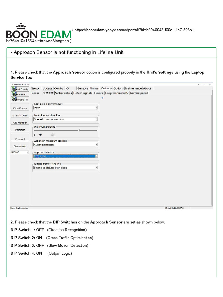 Lifeline Sensor Troubleshooting Guide | PDF