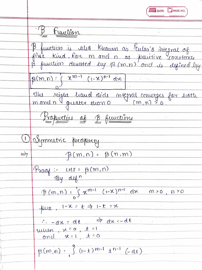 Beta Function Pdf