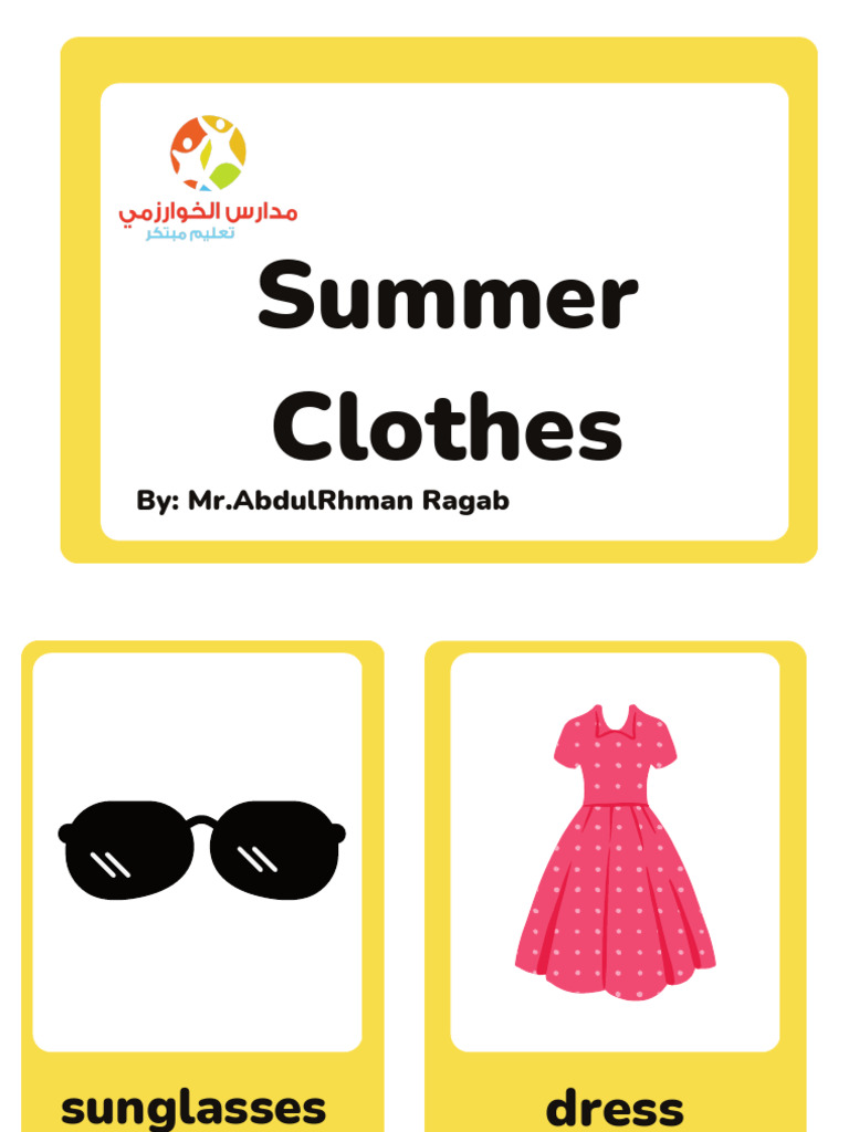 Summer and Winter Clothes Flashcards | PDF