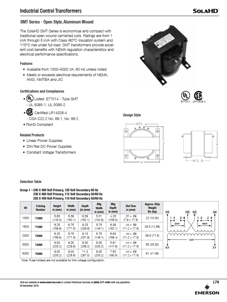 Catalog SMT Series Transformers Solahd en Us 7438562 | PDF ...