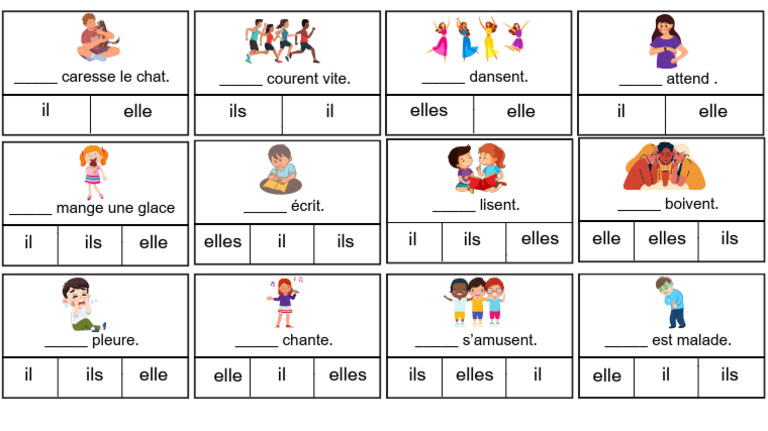 Exercice Il Elle Ils Elles Pronoms Personnels | PDF