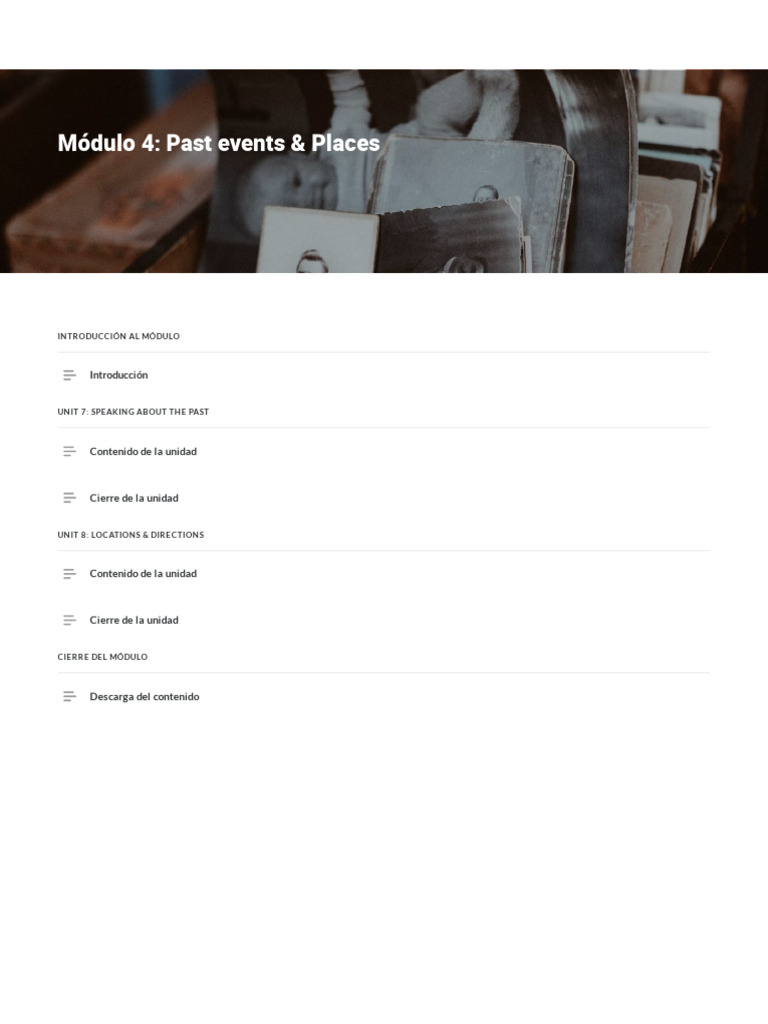 modulo-4-past-events-places | PDF | Grammatical Tense | Languages