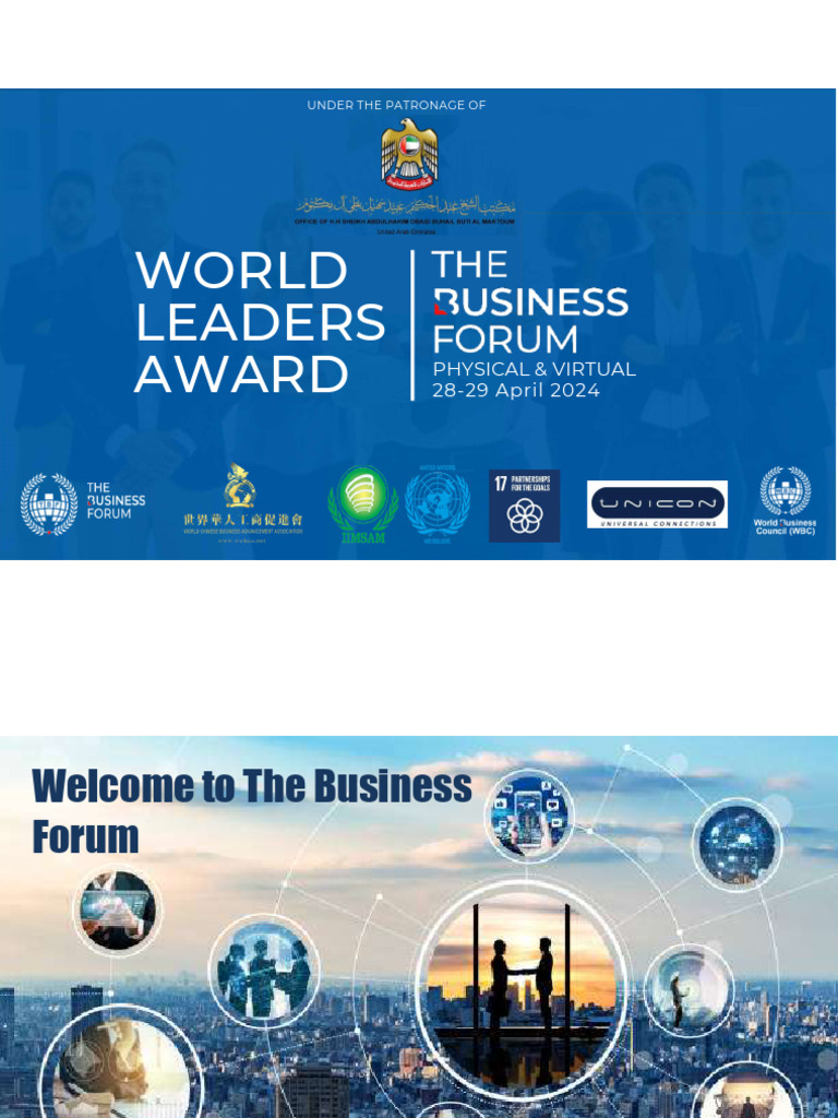 The Business Forum & World Leaders Awards | PDF | Innovation ...