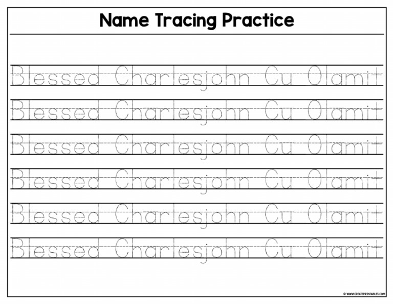 Name - Tracing - Practice 54C2 D324 42BB | PDF