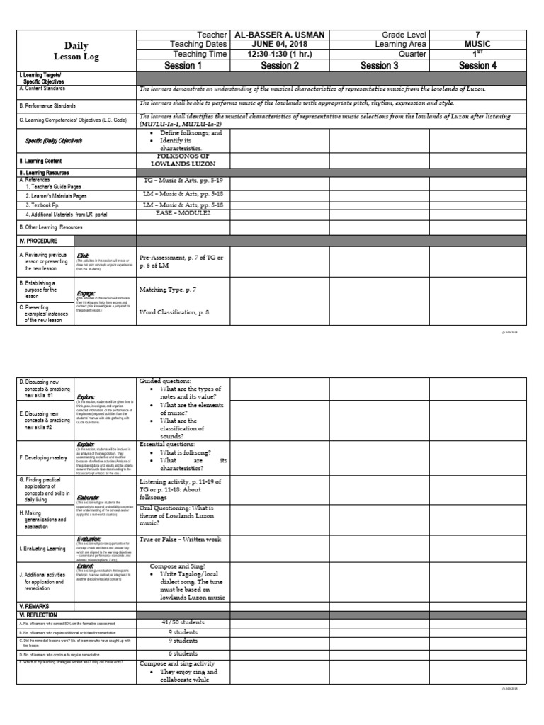 DLL 7es Template | PDF | Learning | Concept