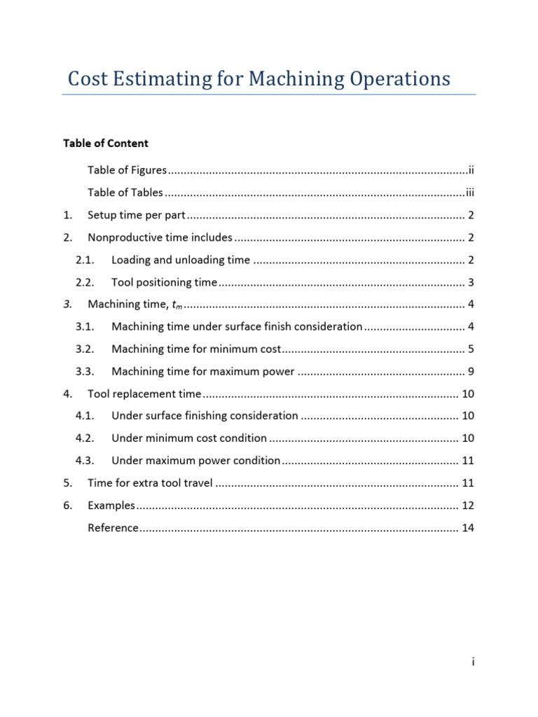 Cost Estimating For Machining Operations | PDF | Machining | Mechanical ...