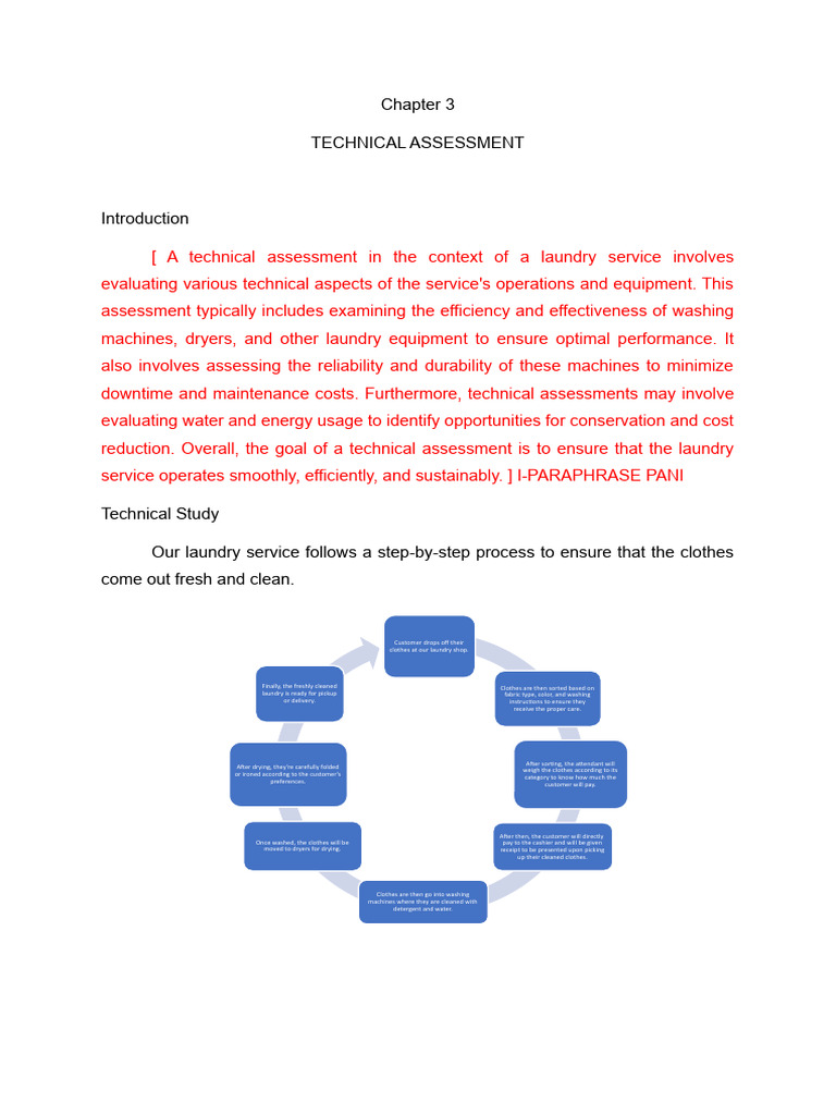 Chapter 3 - Technical Assessment | PDF | Laundry | Clothes Dryer