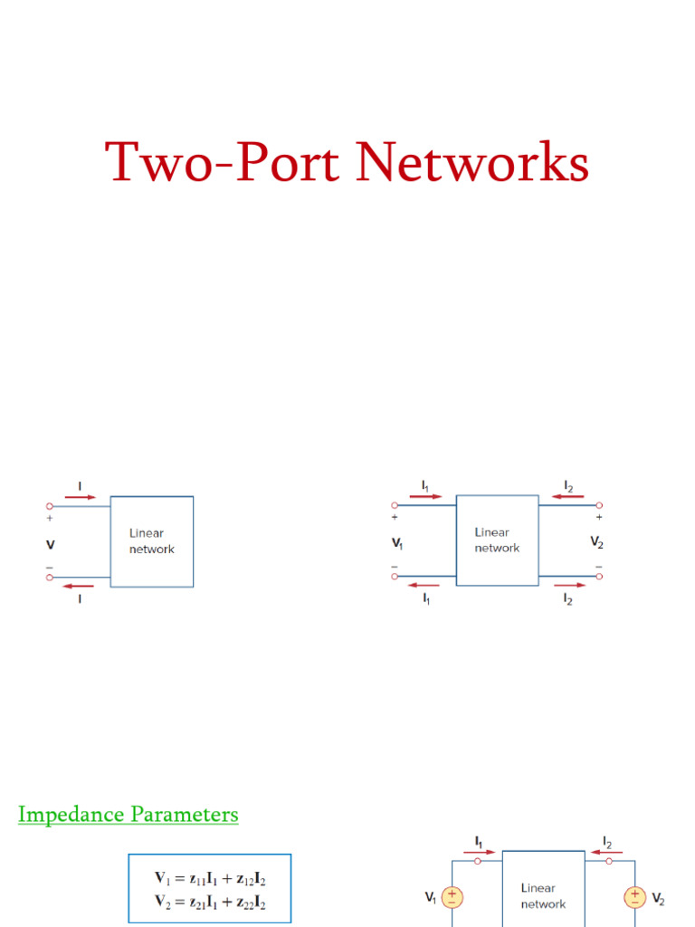 Two Port Networks Pdf Analog Circuits Telecommunications Engineering