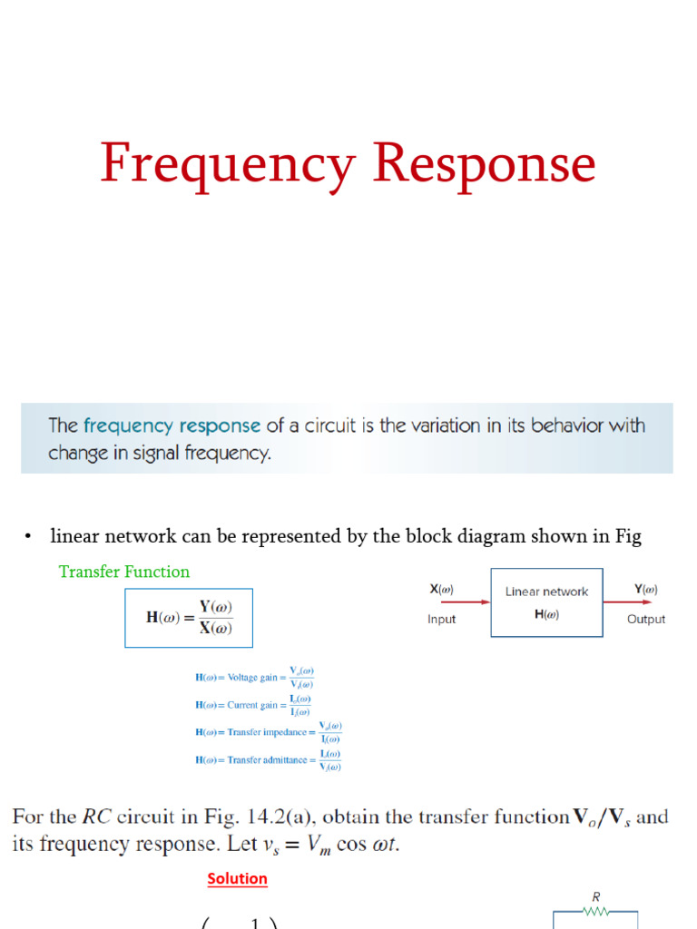Frequency Response | PDF | Resonance | Electronic Circuits
