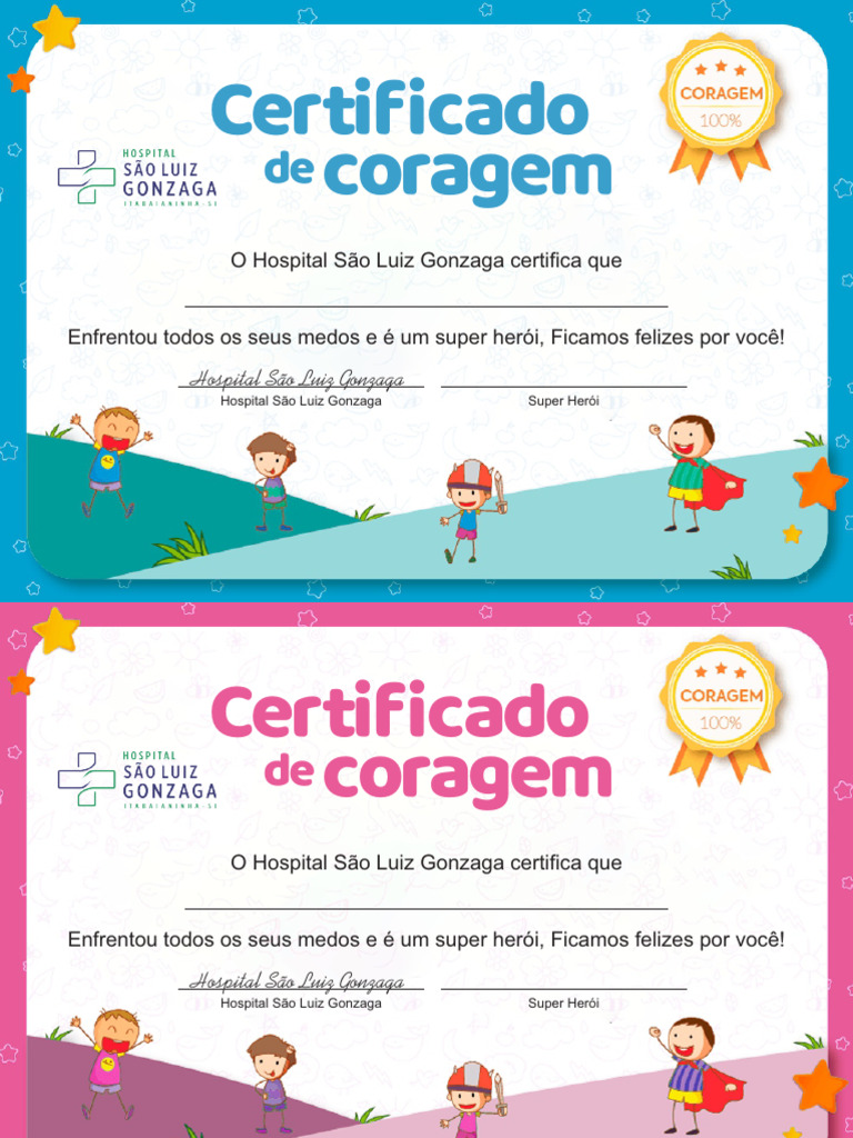 Certificado de coragem | PDF