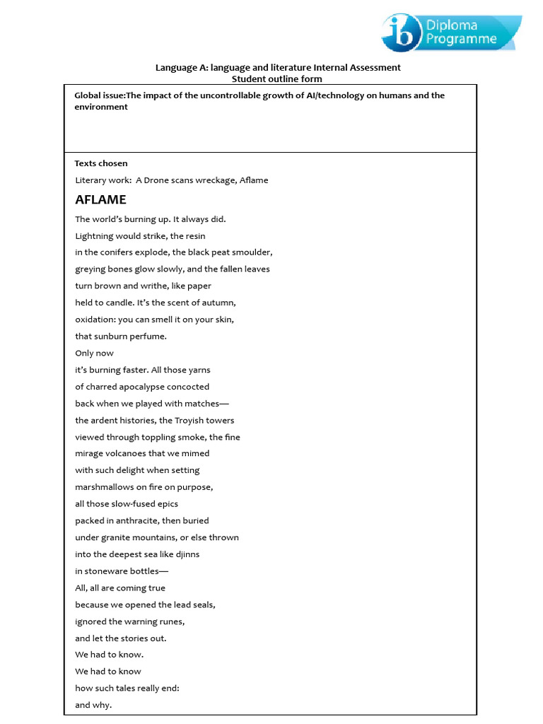 IO Outline Form Language and Literature - PDF Latest | PDF