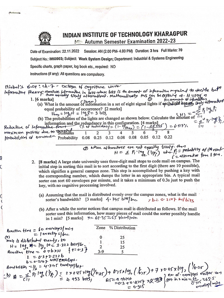 Summarized Solutions For Assignment 3 and 4 | PDF