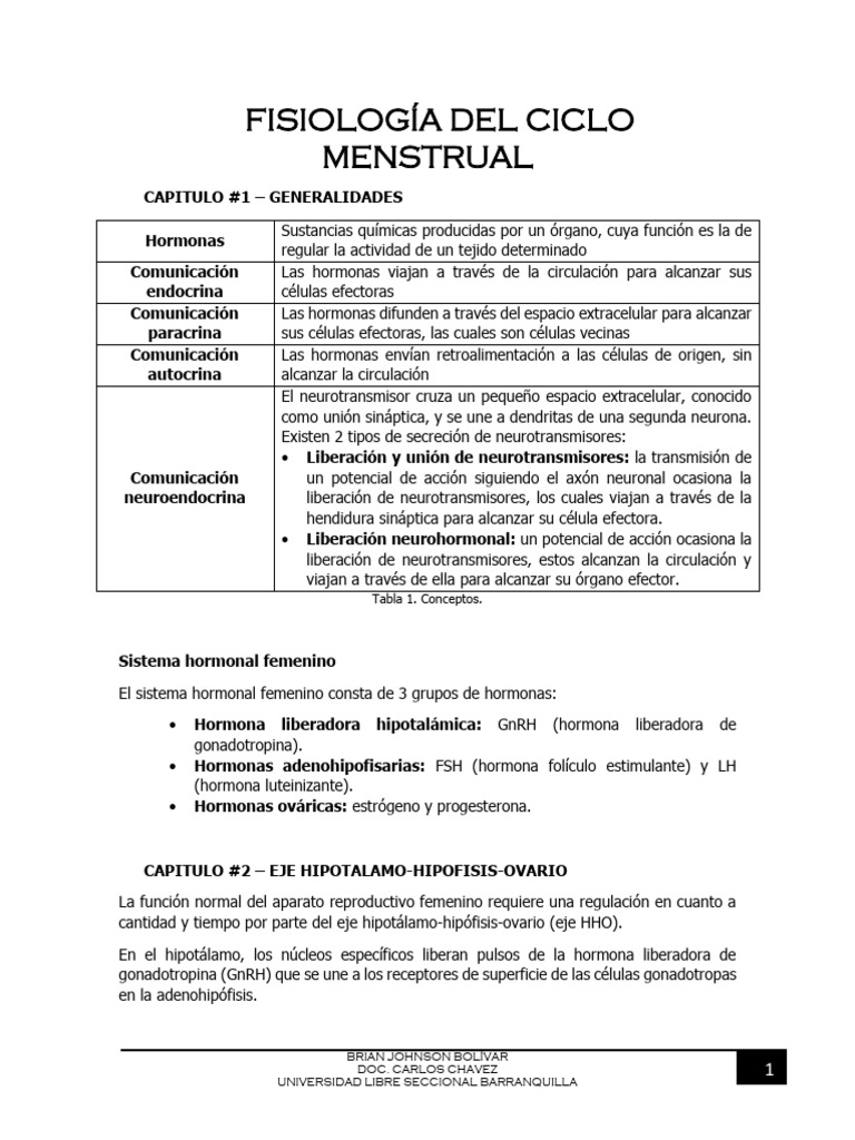 Fisiología Del Ciclo Menstrual | PDF | Hormona luteinizante | Ciclo menstrual