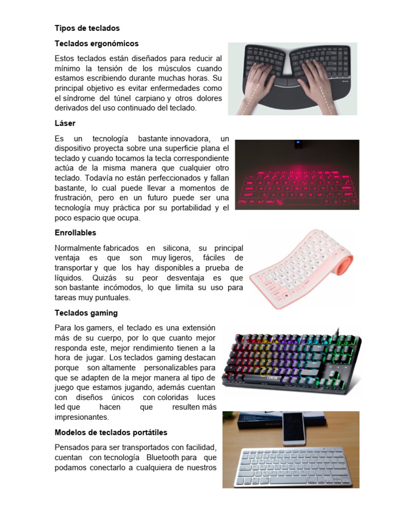 Tipos de Teclados | PDF | Teclado | Tableta
