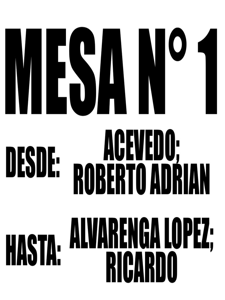 MESAS | PDF
