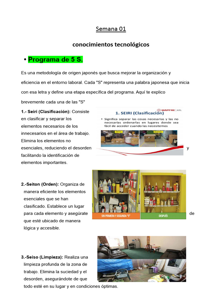 Programa 5S y Gestión de Residuos | PDF | Rieles | Tornillo