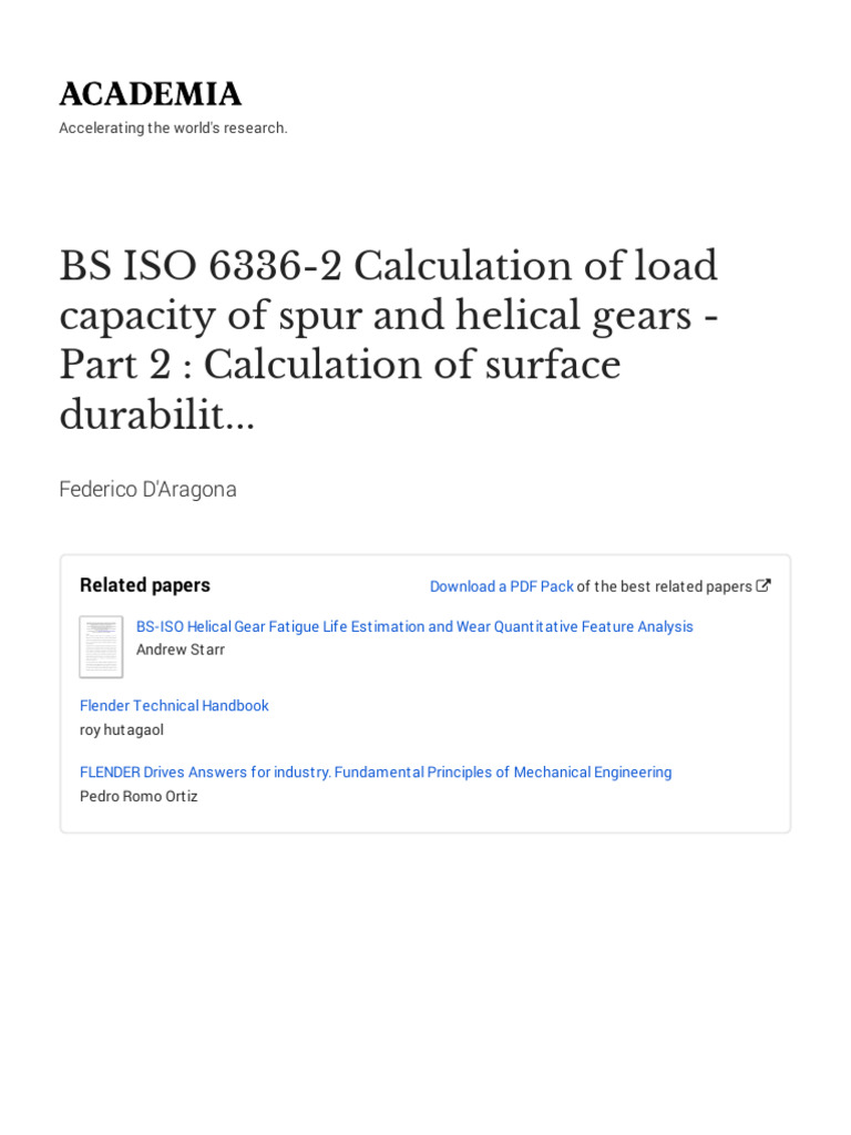 iso 6336-2 | PDF | Gear | International Organization For Standardization