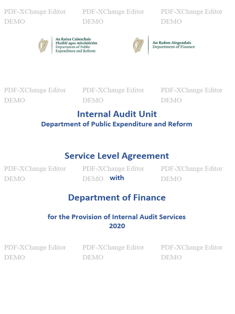 Internal Audit Service Level Agreement 2020 | PDF | Internal Audit | Audit