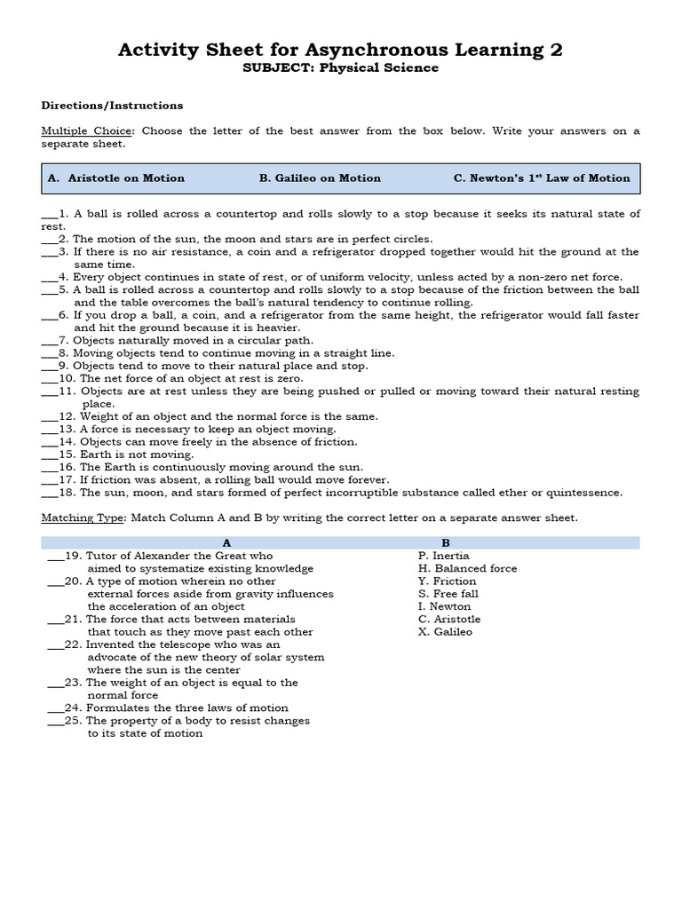 Las2 PS | PDF | Force | Inertia