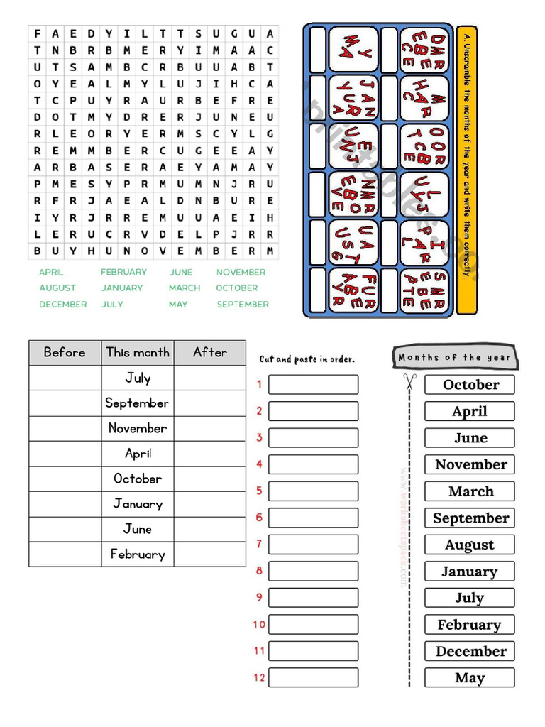 Meses Activities | PDF