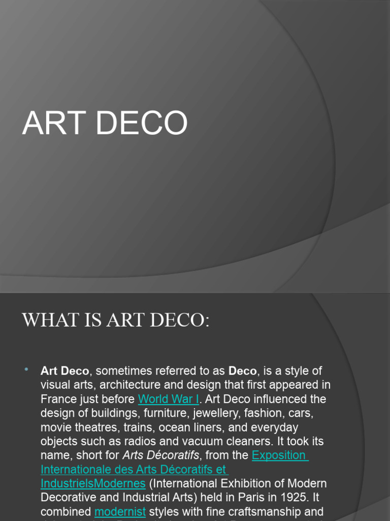 ART DECO | PDF | Art Deco | Architectural Design