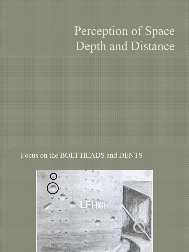 Perception of Space | PDF | Neuropsychological Assessment