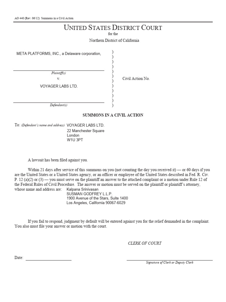 Gov Uscourts Cand 407115 5 0 | PDF | Lawsuit | Complaint