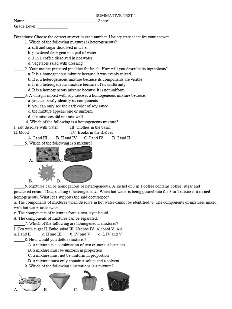Science 6 S1 | PDF | Mixture | Solubility