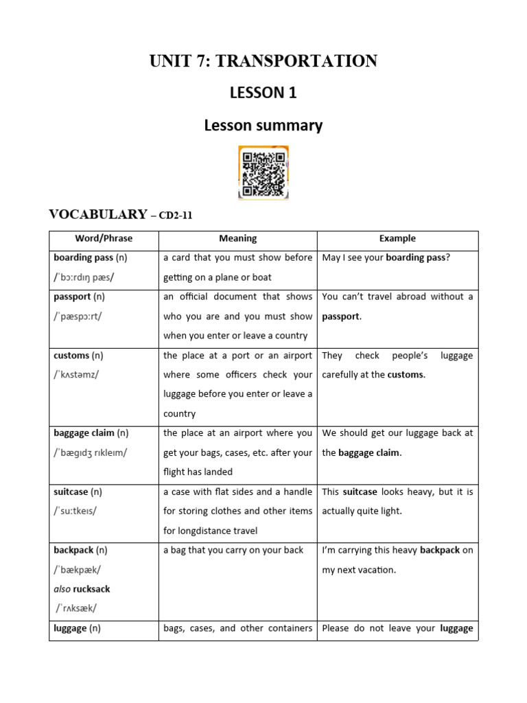 Luggage and Customs in Transportation | PDF | Baggage | Stress ...