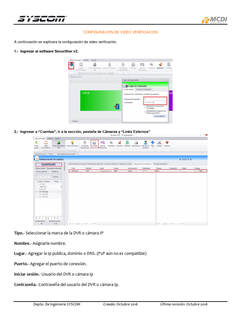 Configuracion de Video Verificacion | PDF