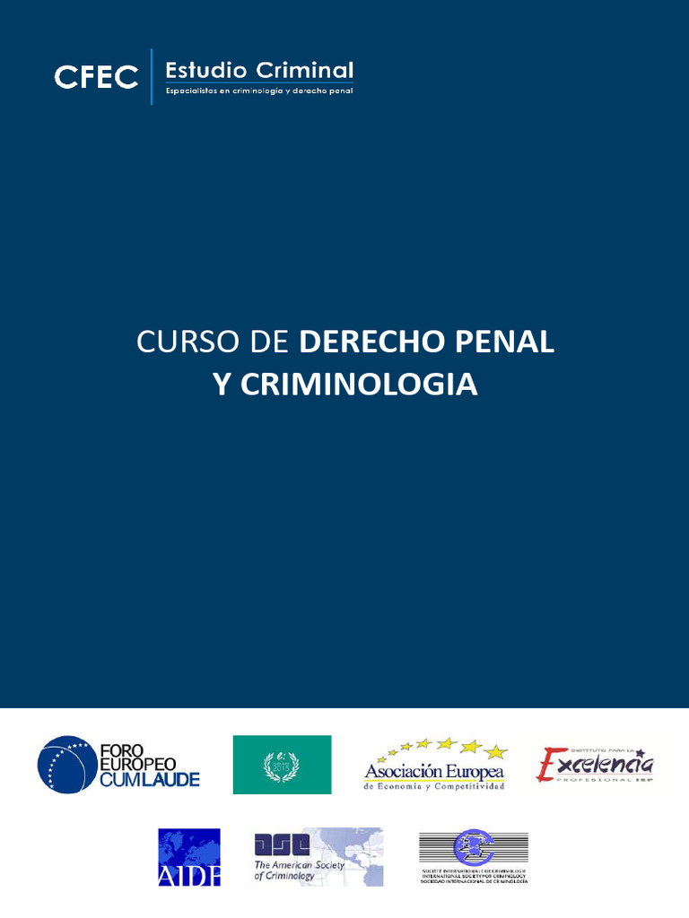 Curso de Derecho Penal y Criminologia | PDF | Criminología | Derecho penal