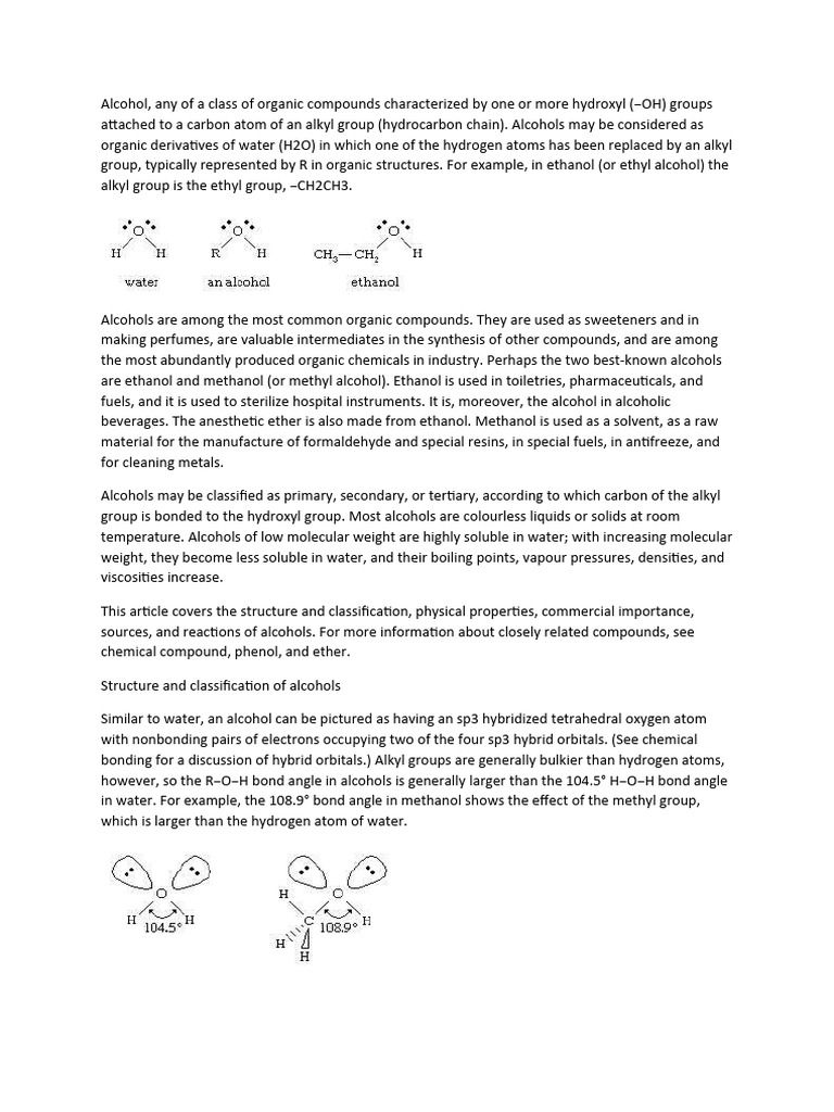 Alcohol | PDF | Ethanol | Ester