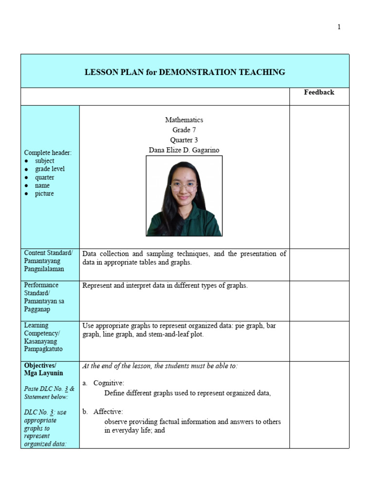 7th Grade Math Graphing Lesson Plan | PDF | Pie Chart | Chart