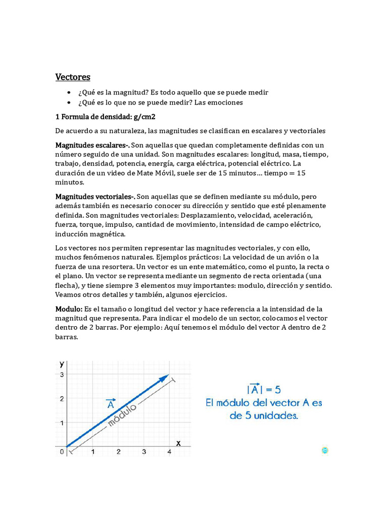 Vectores y Cinemática: Guía Completa | PDF | Vector Euclidiano | Velocidad