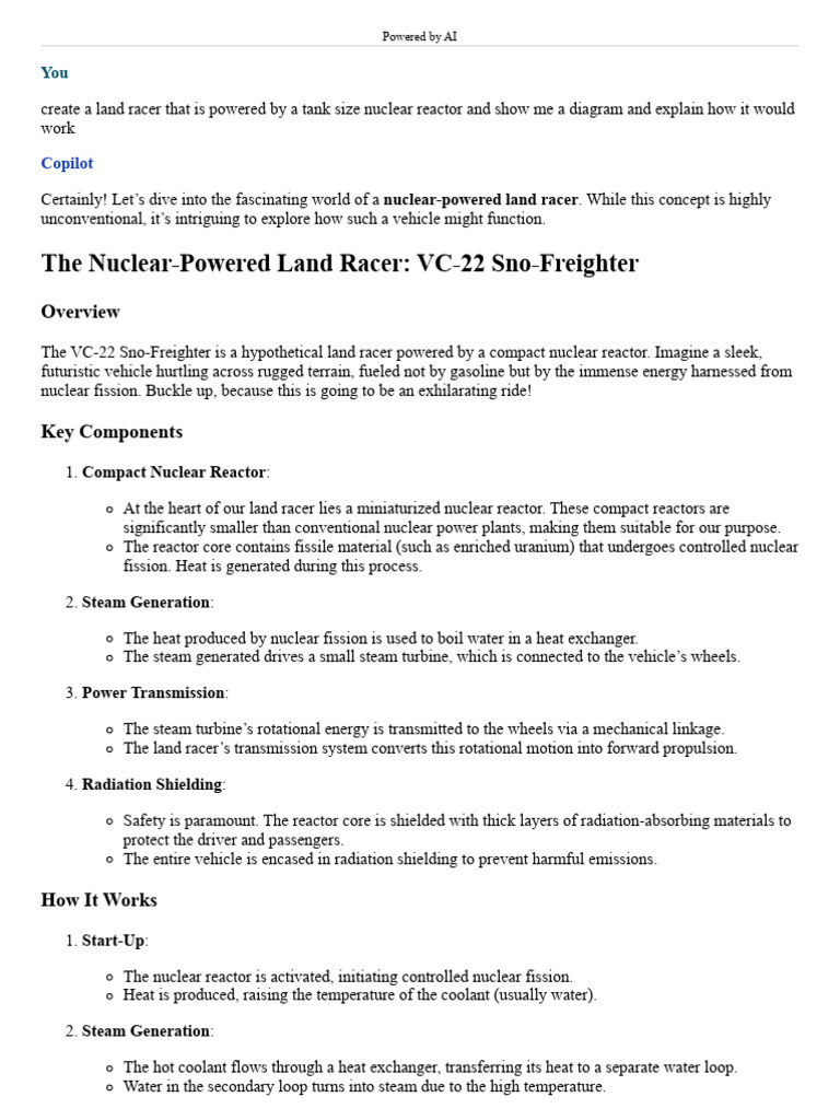Nuclear Land Racer | PDF | Nuclear Reactor | Nuclear Power Nuclear Land Racer | PDF | Nuclear Reactor | Nuclear Power