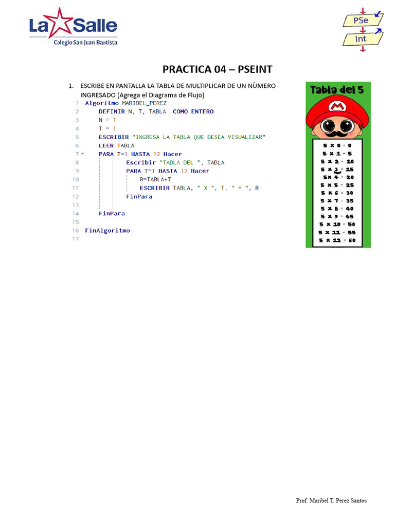 Practica 04 - Ejercicios en Pseint | PDF | Índice de masa corporal