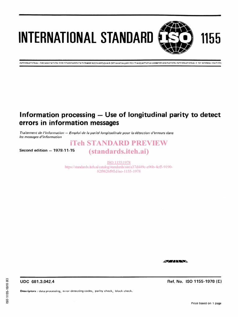 Iso 1155 1978 | PDF | International Organization For Standardization | Information