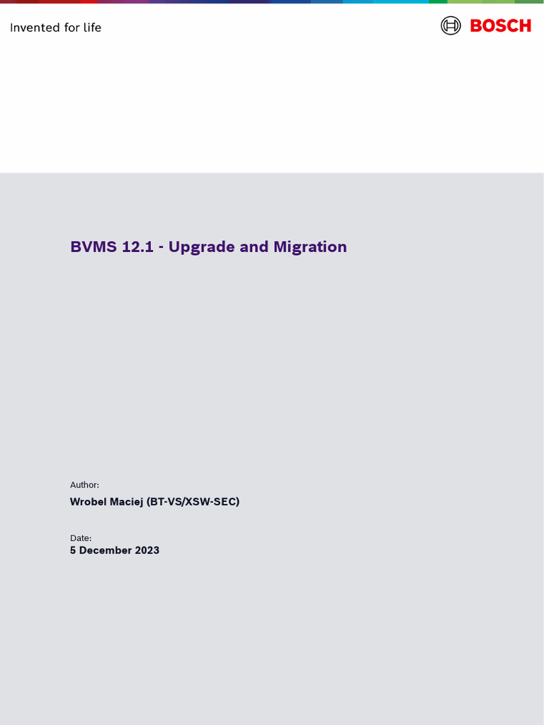 BVMS 12.1 - Upgrade and Migration | PDF | Computer Network | Microsoft Windows