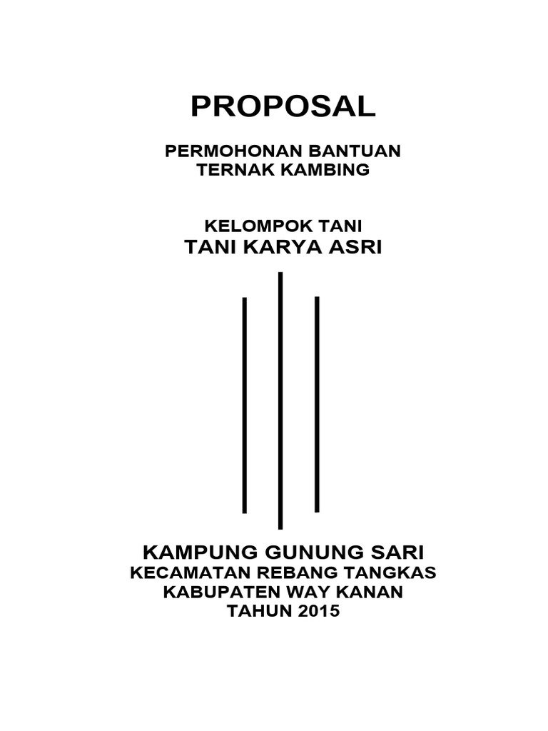Proposal Permohonan Bantuan Ternak Kambing Tani Karya Asri | PDF | Ilmu Sosial