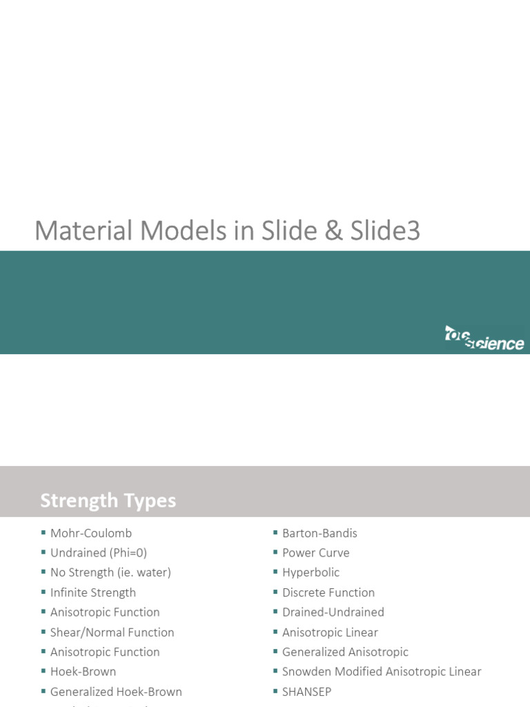 Module 4 - Material Models in Slide | PDF | Anisotropy | Chemistry