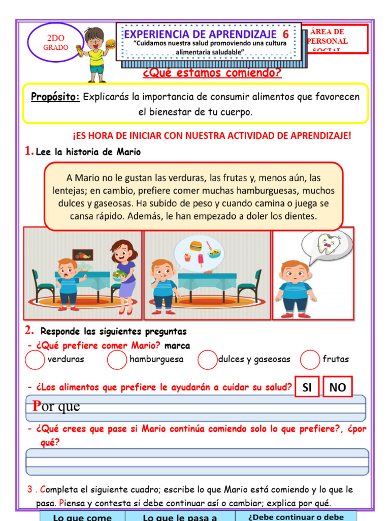 FICHA PS - Qué Estamos Comiendo | PDF | Salud y bienestar