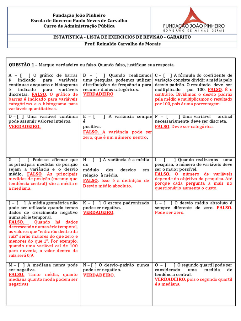 Gabarito - Lista de Revisão para A Prova 1 - 2024.1 | PDF ... Gabarito - Lista de Revisão para A Prova 1 - 2024.1 | PDF ...